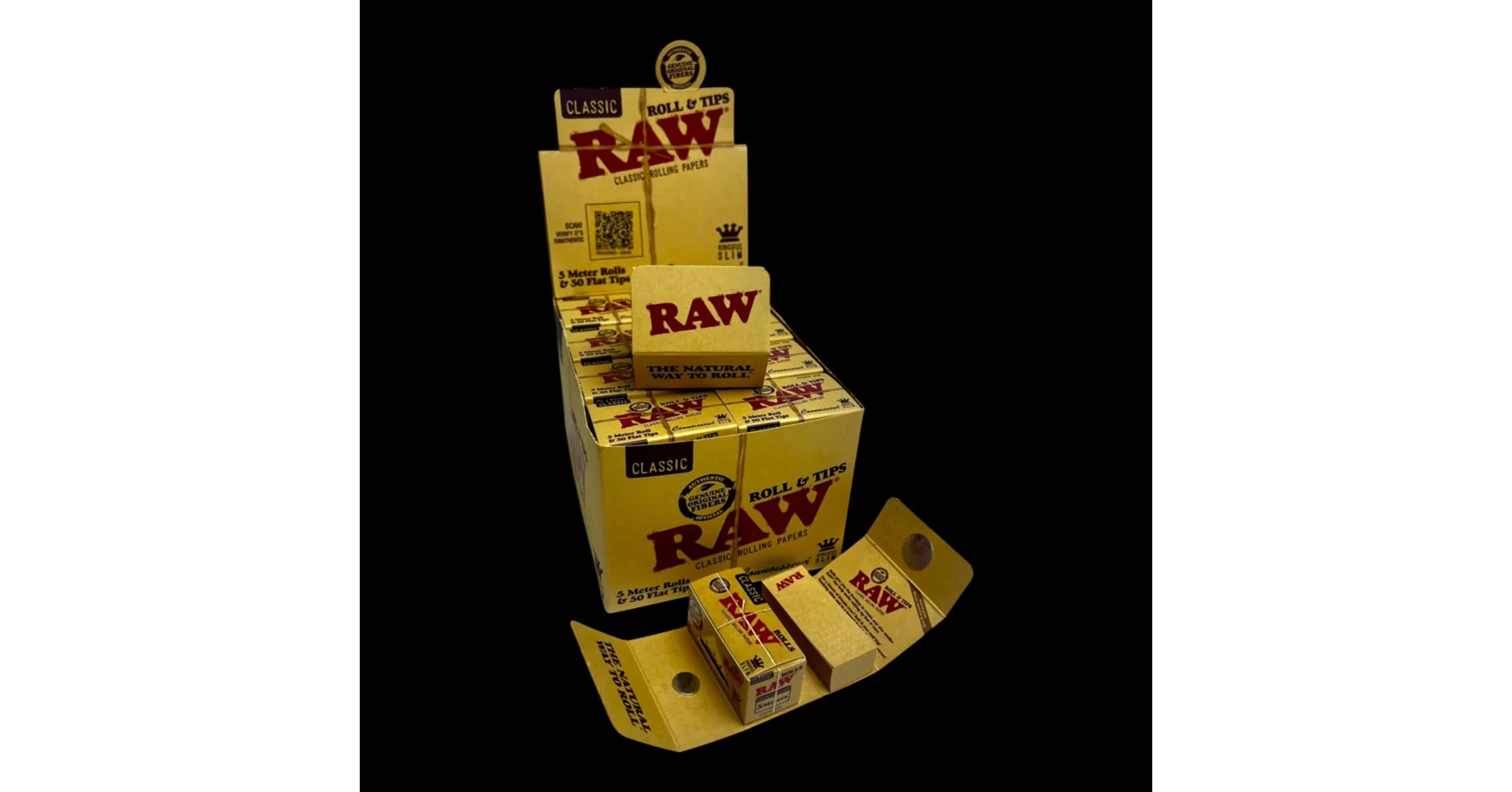 RAW Classic Roll & Tips Magnetic 5m + 50db tipp